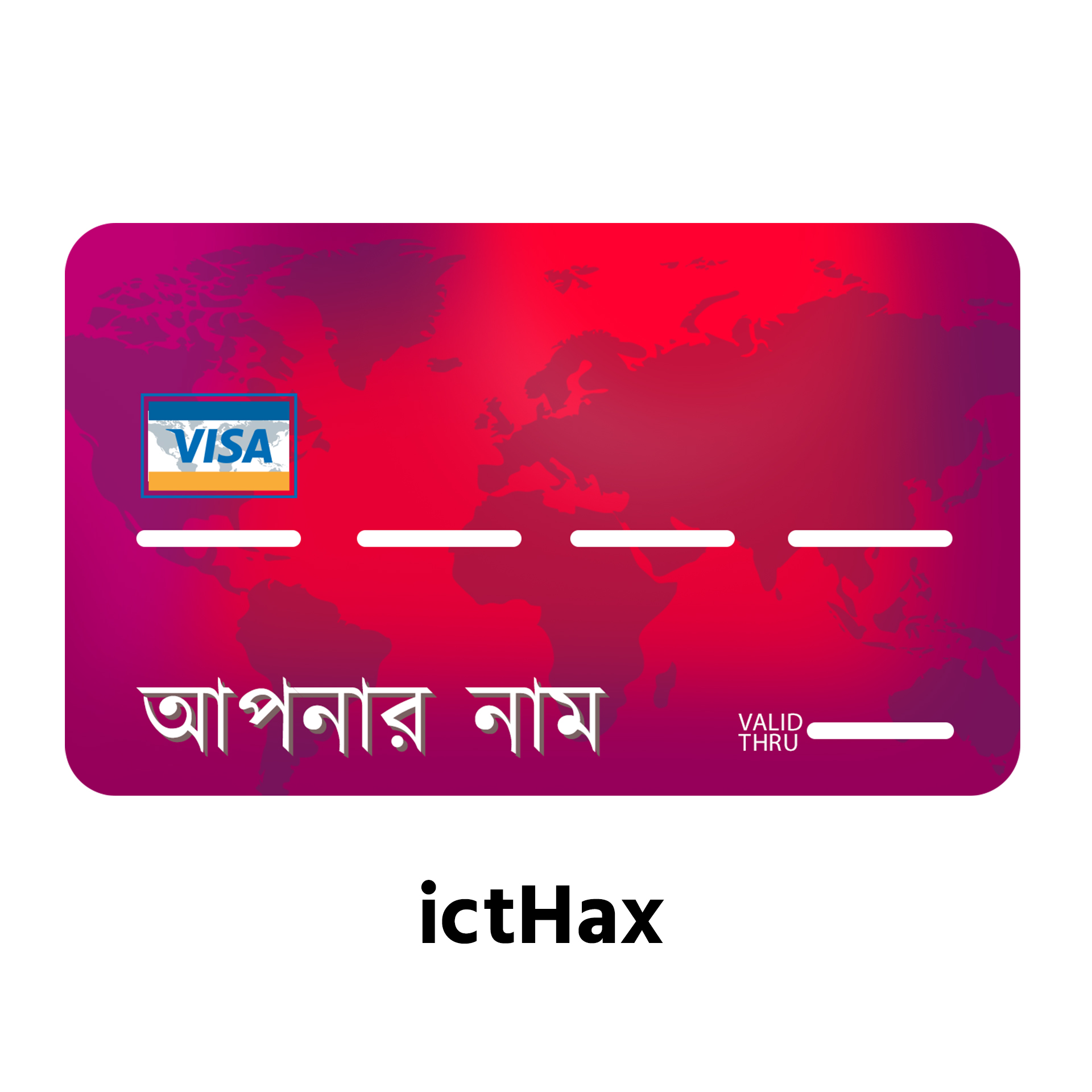 International Visa Plastic Card | ictHax
